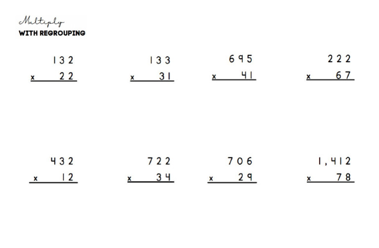 Multiplication Pdf