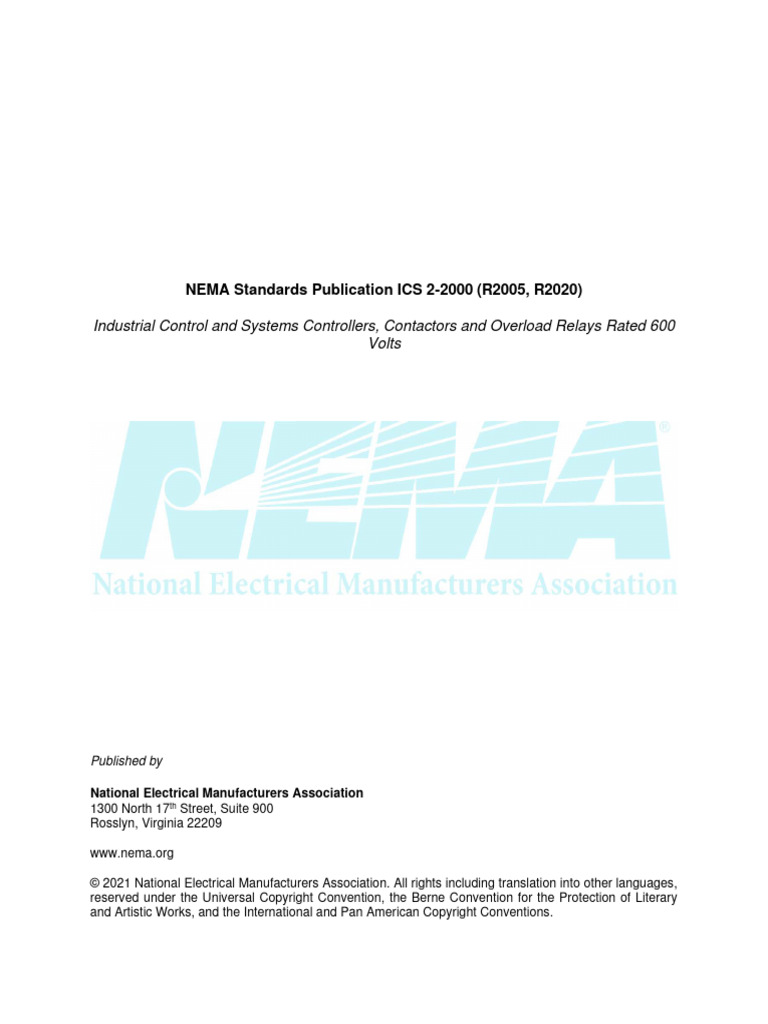 Nema Ics 2 - 2000 (R2020) Watermarked - 2024-02-19 | PDF | Transformer ...