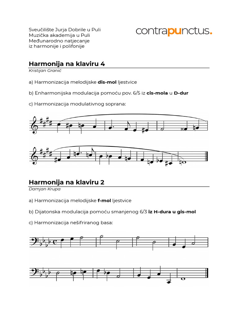 Cptu2024 Harmonija Na Klaviru | PDF
