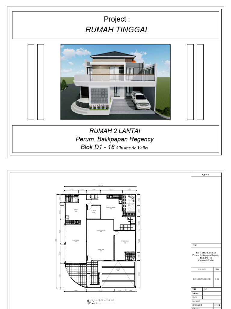 Denah Lantai Rumah Pak Asman | PDF