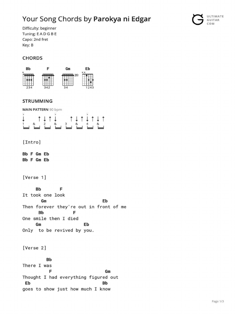 Your Song Chords | PDF