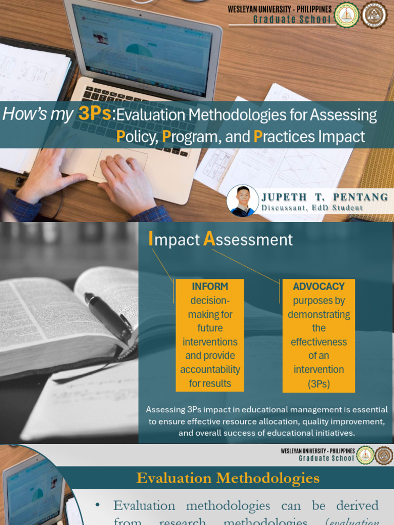 How's My 3Ps: Evaluation Methodologies For Assessing Policy, Program, and Practices Impact | PDF ...
