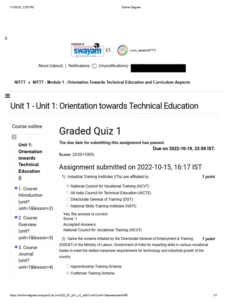 Module 1-8 Q & A 2022 | PDF | Vocational Education | Learning