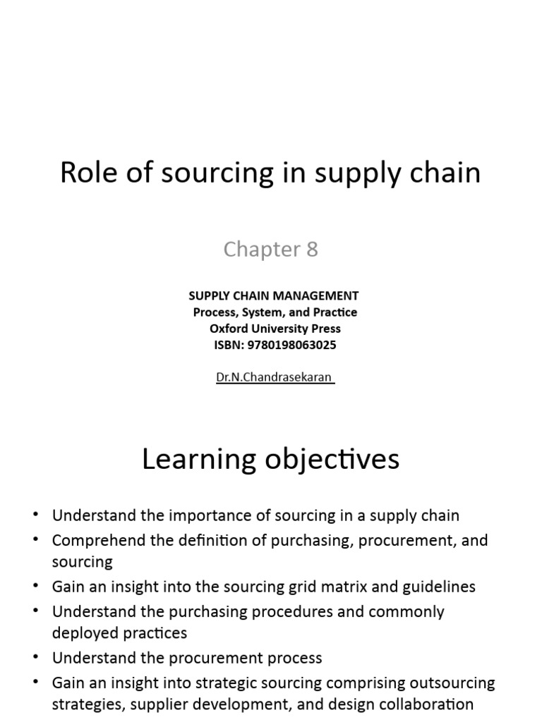 Sourcing | PDF | Procurement | Supply Chain