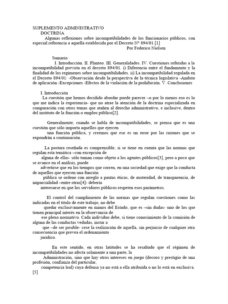Incompatibilidades en Funcionarios Públicos | PDF | Regulación | Abogado