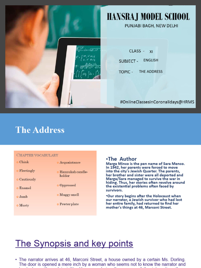 The Address | PDF