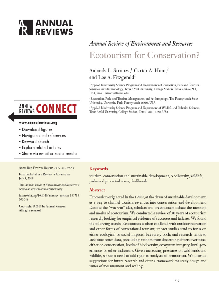 2019 Amanda L. Stronza, Carter A. Hunt, and Lee A. Fitzgerald | PDF | Conservation Biology ...