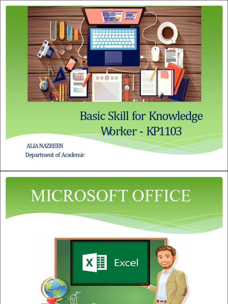 TOPIC 6-BSK MS Excel | PDF | Microsoft Excel | Spreadsheet