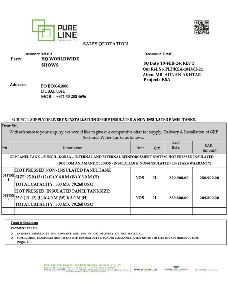 GRP Tank | PDF | Pipe (Fluid Conveyance) | Building Engineering