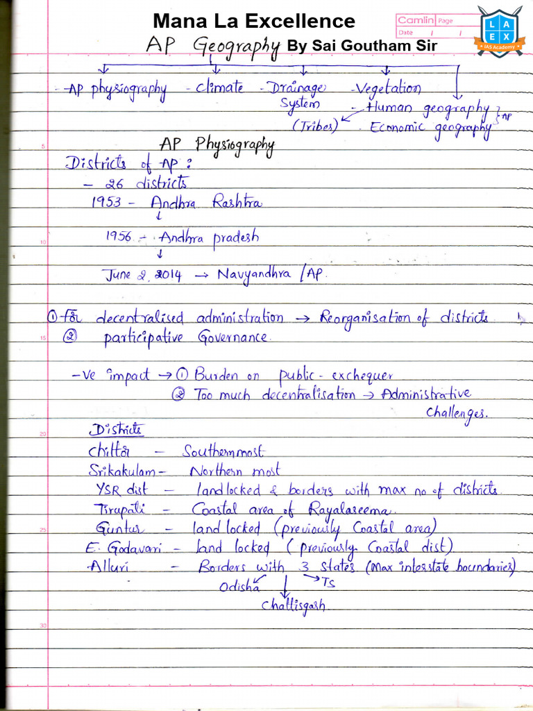 La Ex AP Geography Handwritten Notes Groups | PDF