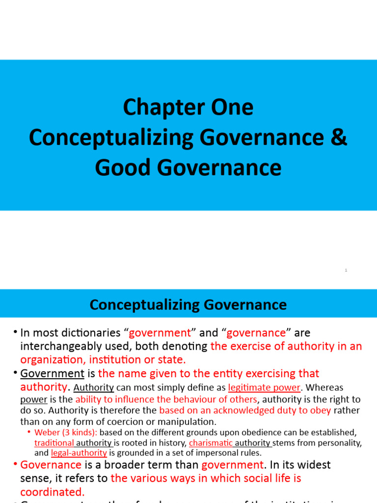 Governance | PDF | Governance | Good Governance