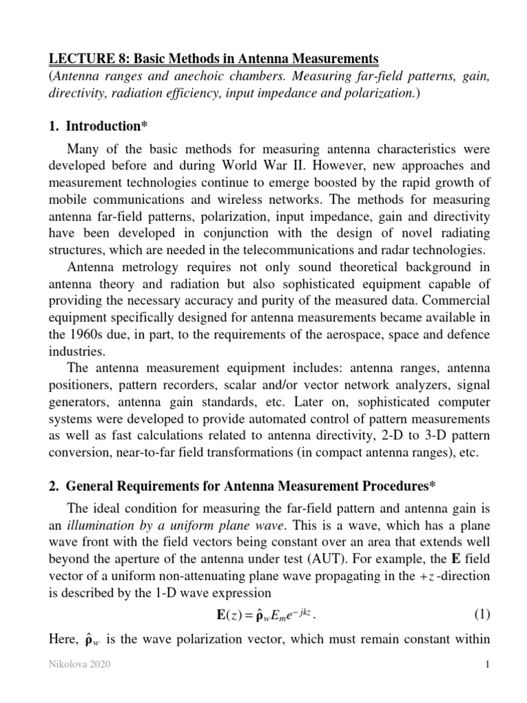 L08 Measure | PDF | Antenna (Radio) | Waves