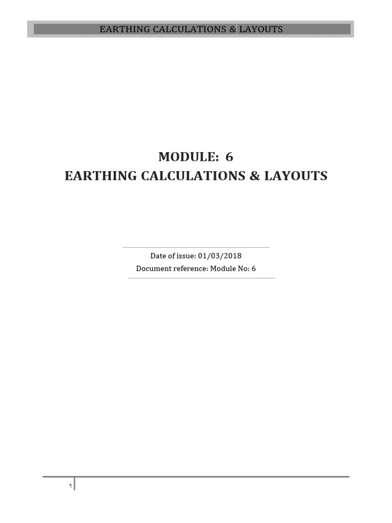 Earthing Calculation | PDF | Inductor | Electrical Substation