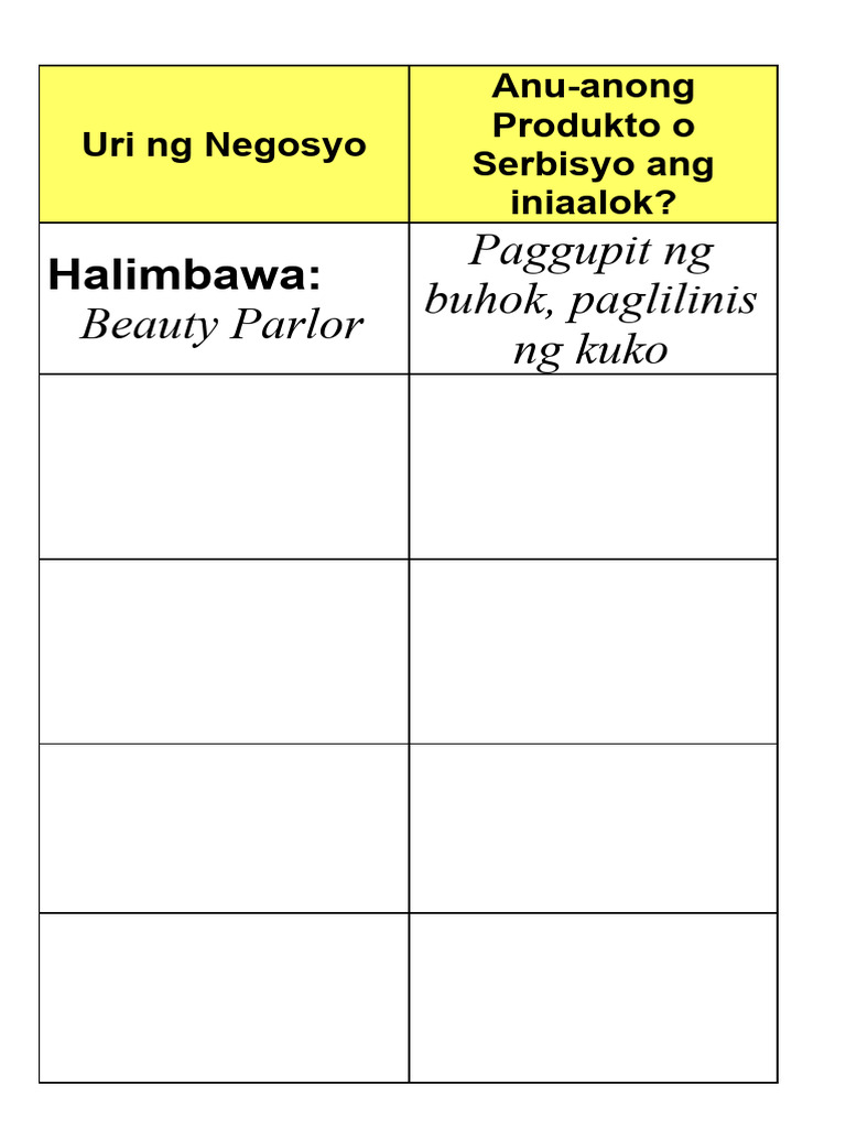 COT1 Worksheets | PDF