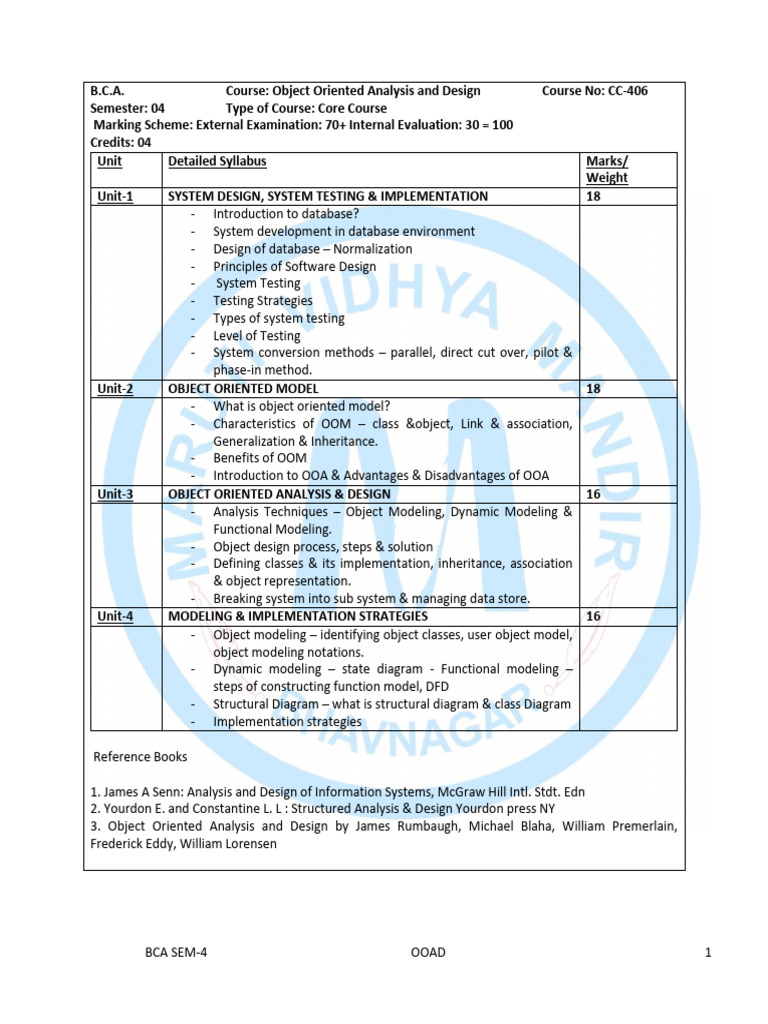 OOAD Unit 1 To 4 | PDF | Software Testing | Databases