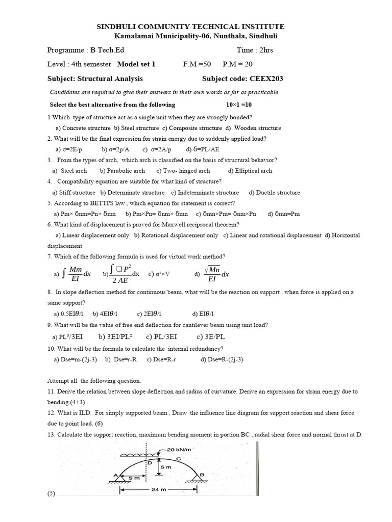 Model Structural Analysis | PDF | Beam (Structure) | Bending Model Structural Analysis | PDF | Beam (Structure) | Bending