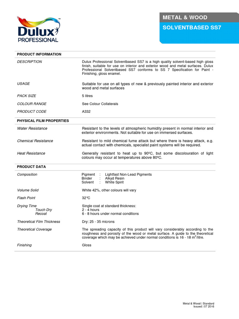 Solventbased SS7 | PDF | Paint | Secondary Sector Of The Economy