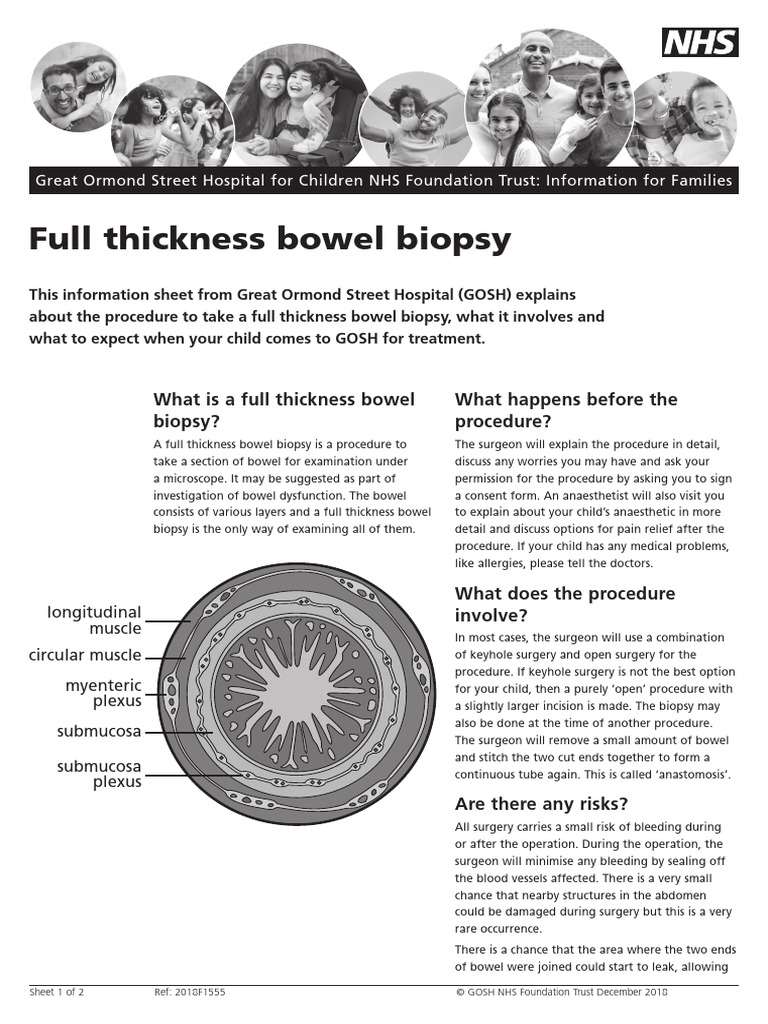 Full Thickness Bowel Biopsy Guide | PDF | Surgery | Clinical Medicine