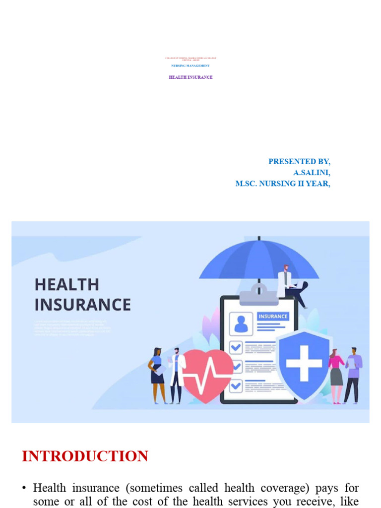 Health Insurance Overview for Nursing Management | PDF | Insurance ...