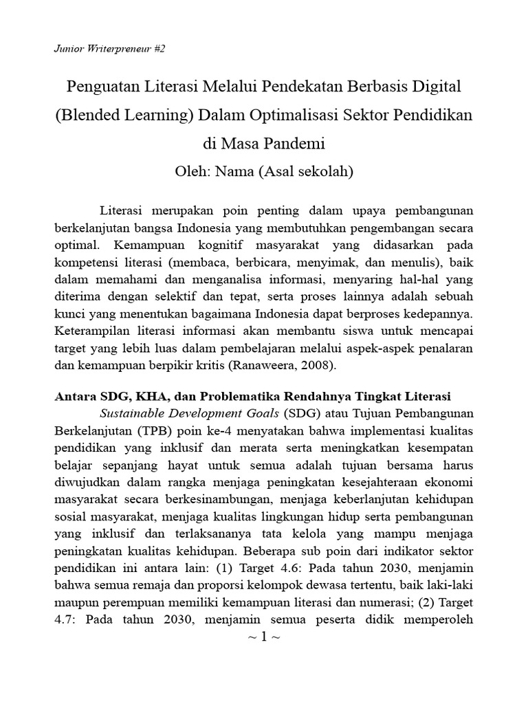 Contoh Template 2 | PDF | Karier & Perkembangan | Ilmu Sosial