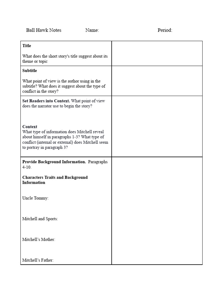Analyzing Conflict in "Ball Hawk" | PDF | Narration