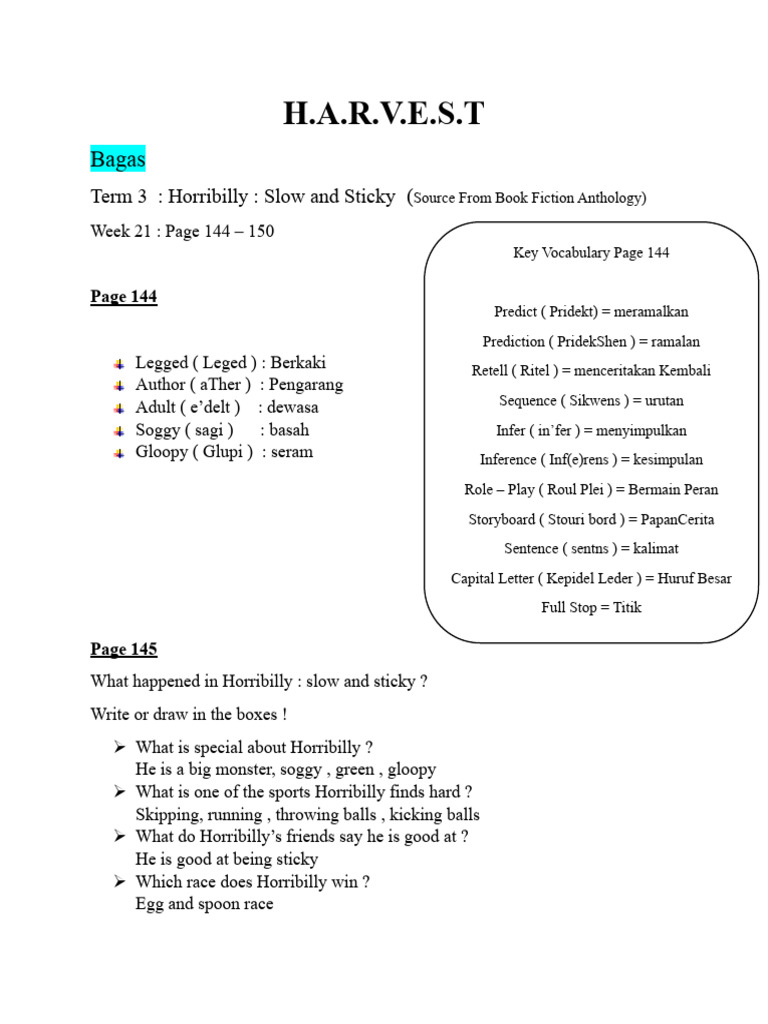Horribilly: A Sticky Monster Story | PDF