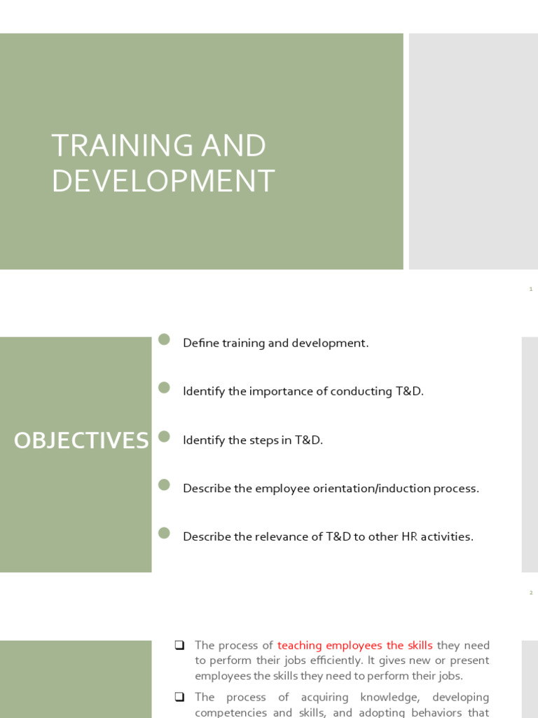 Chapter 6 - Training and Development | Download Free PDF | Needs Assessment | Learning