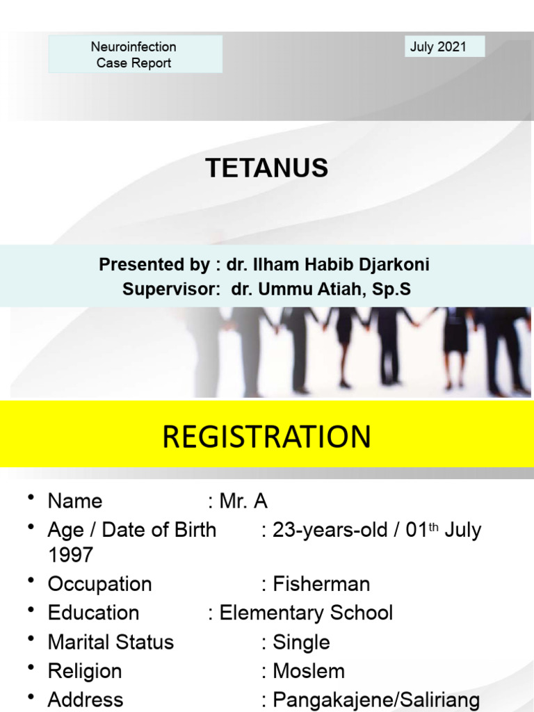 Case Infeksi Tetanus | PDF | Diseases And Disorders | Medical Specialties