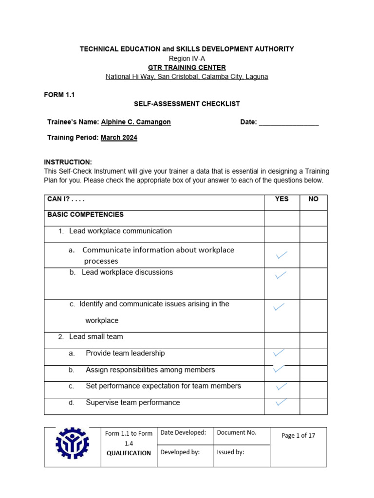 Form 1.1 To 1.4-Gtr | PDF | Quality Management | Regulatory Compliance