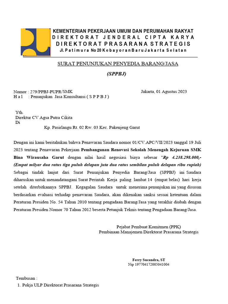 RAB Pembangunan Penunjukan Langsung | PDF | Griya & Taman | Teknologi ...