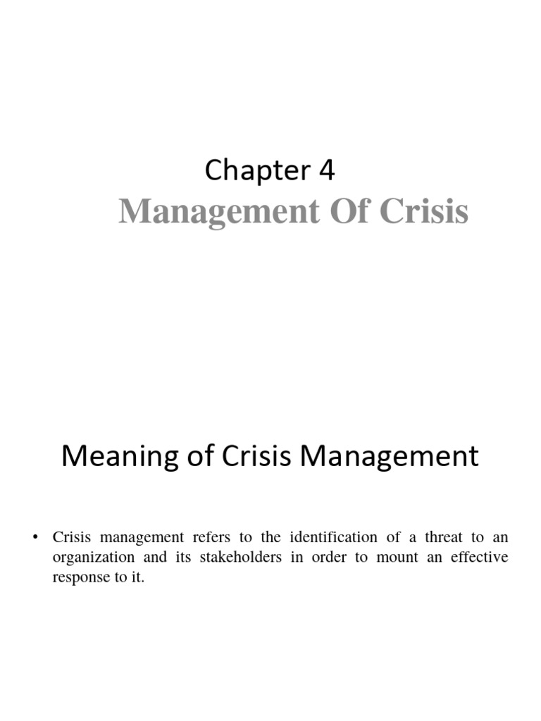 Crisis Management Essentials | PDF | Crisis Management