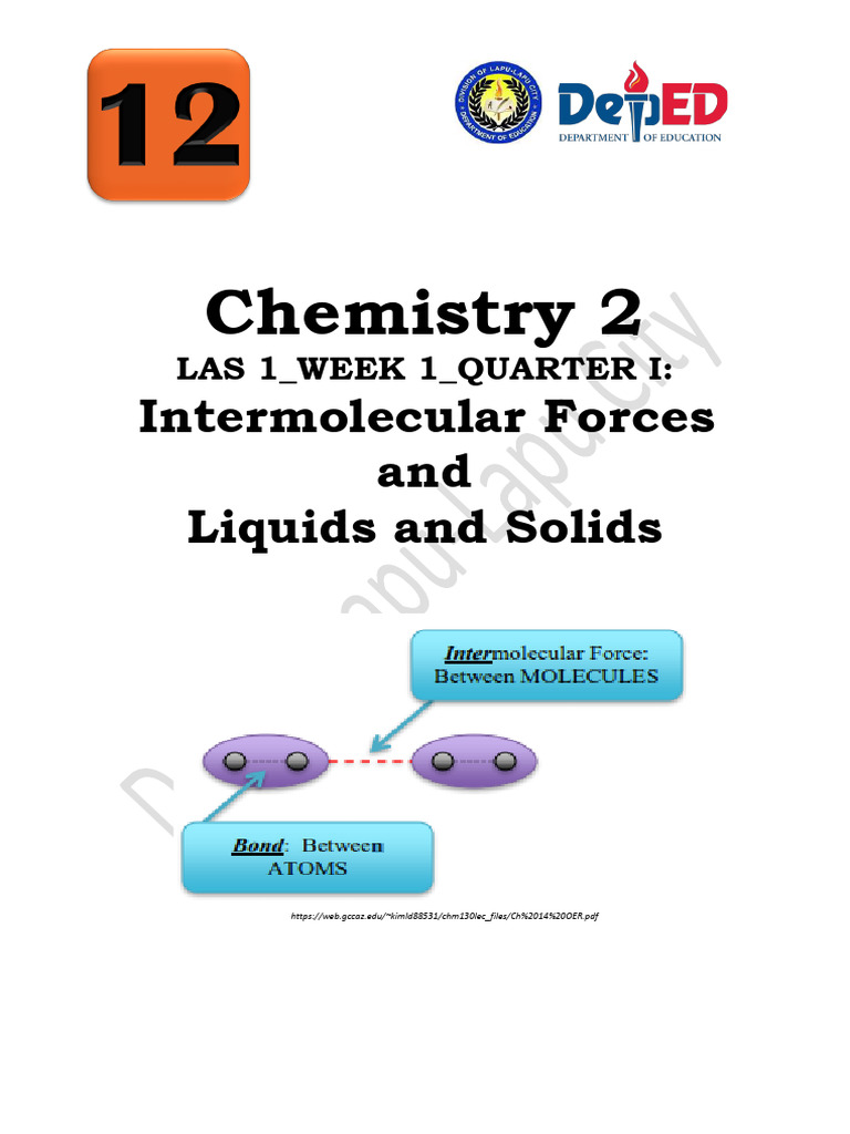 Chem 2 Q1 Week 1 Intermolecular Forces and Liquid and Solids FOR ...