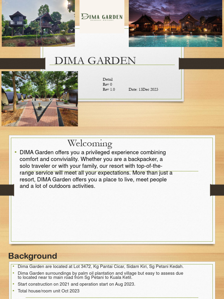 Dima Garden Resort Pricing and Activities | PDF
