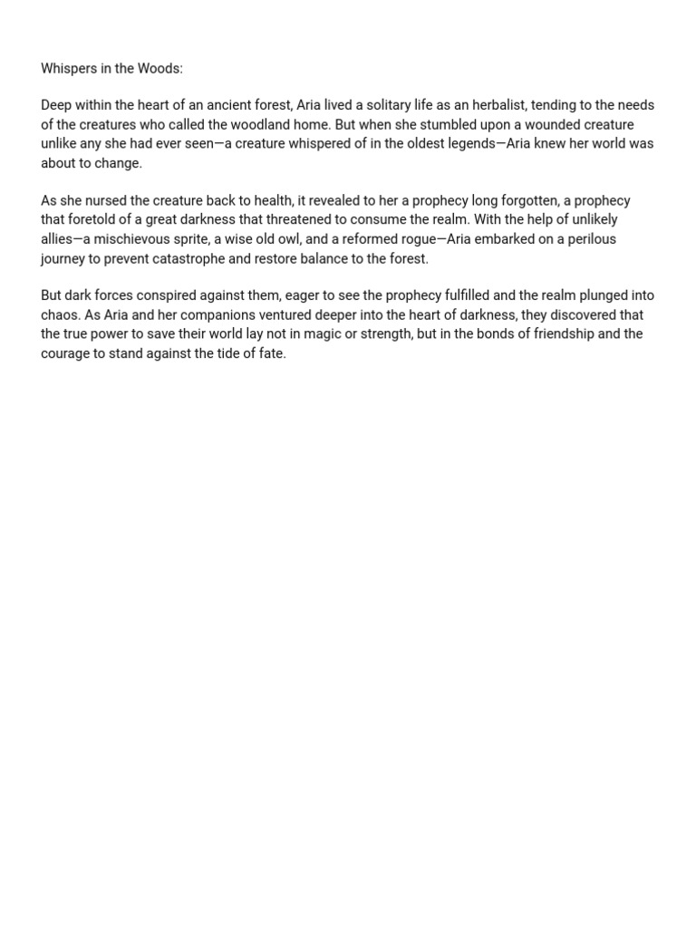 Whispers in The Woods | PDF