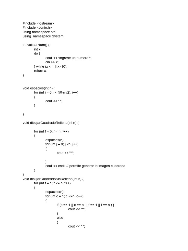 figuras.cpp | PDF | C ++ | Programación de computadoras