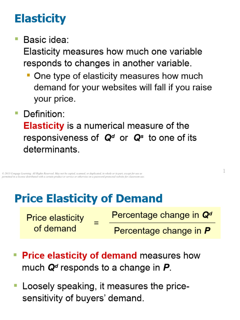 Elasticity | PDF | Elasticity (Economics) | Demand