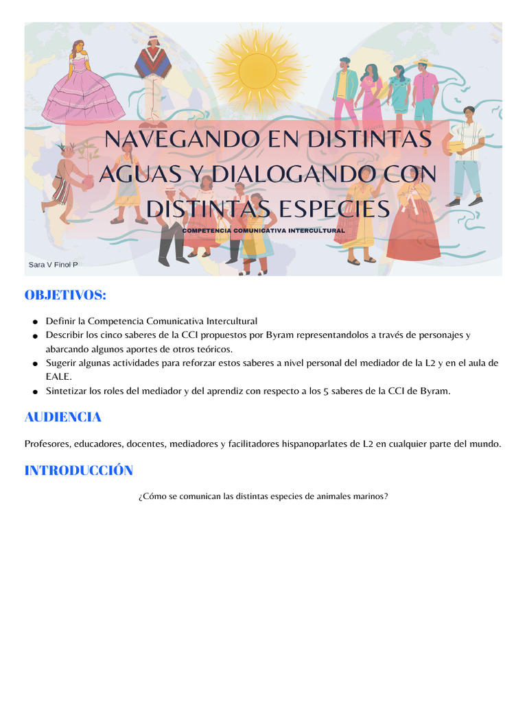 Competencia Comunicativa Intercultural en EALE. Navegando en Distintas Aguas y Dialogando Con ...