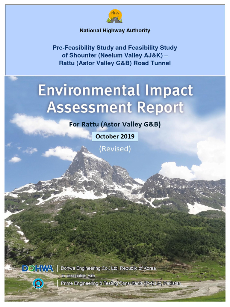 Shounter-Rattu Tunnel EIA Report | PDF | Environmental Impact ...