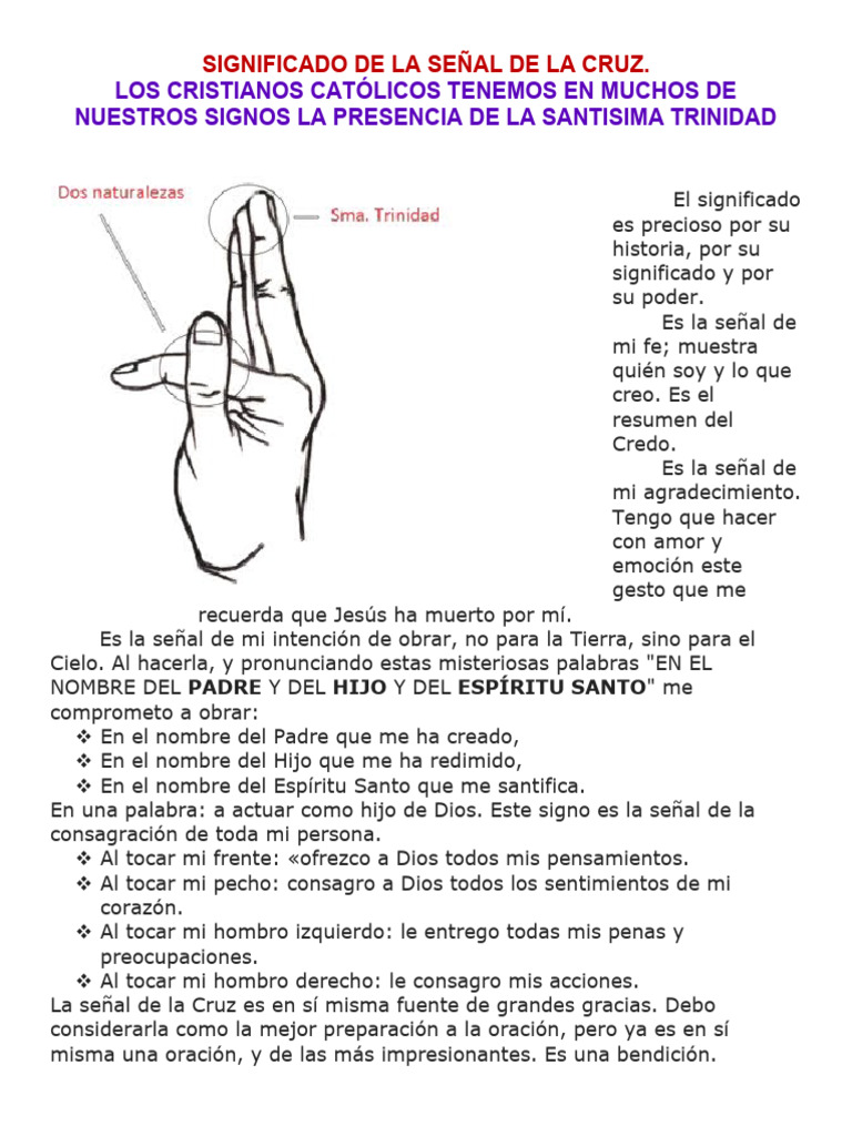 Señal de La Cruz Significado | PDF | Oración | Creencia y doctrina ...