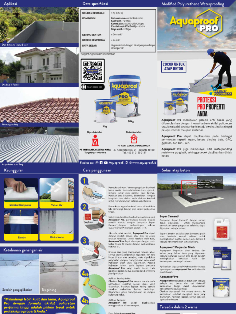 Waterproofing Akrilat Poliuretan untuk Atap | PDF