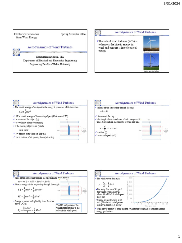 2 - Aerodynamic of Wind Turbines | PDF | Wound | Lift (Force)