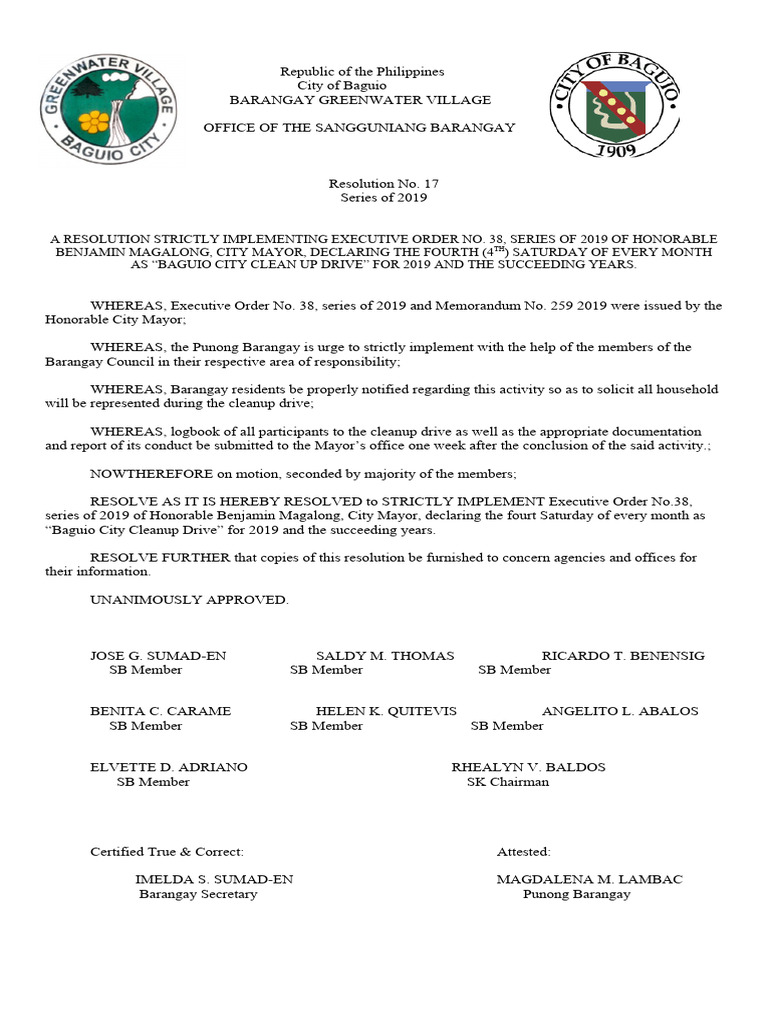 Res Clean Up Drive | PDF | Government