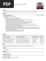 Chargeman A4 Resume and Experience | PDF | Power (Physics) | Electric Power