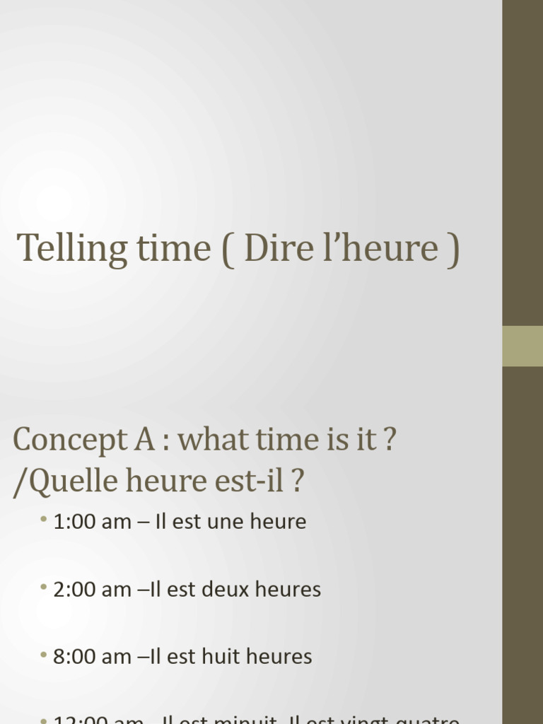 Apprendre à Dire l'Heure en Français | PDF