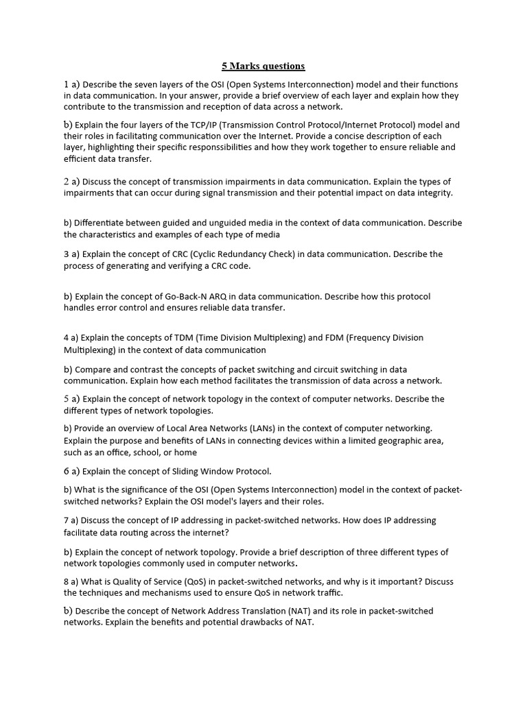 Computer Network | Download Free PDF | Computer Network | Internet Protocol Suite