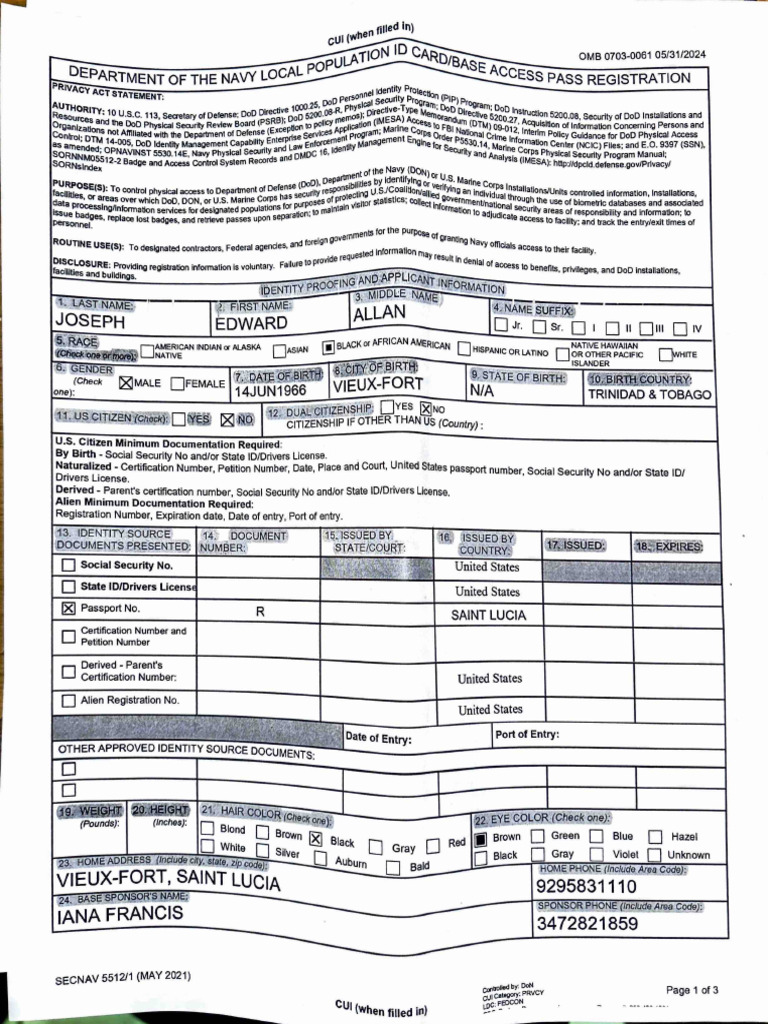 Edward Joseph | PDF | Identity Document | Birth Certificate