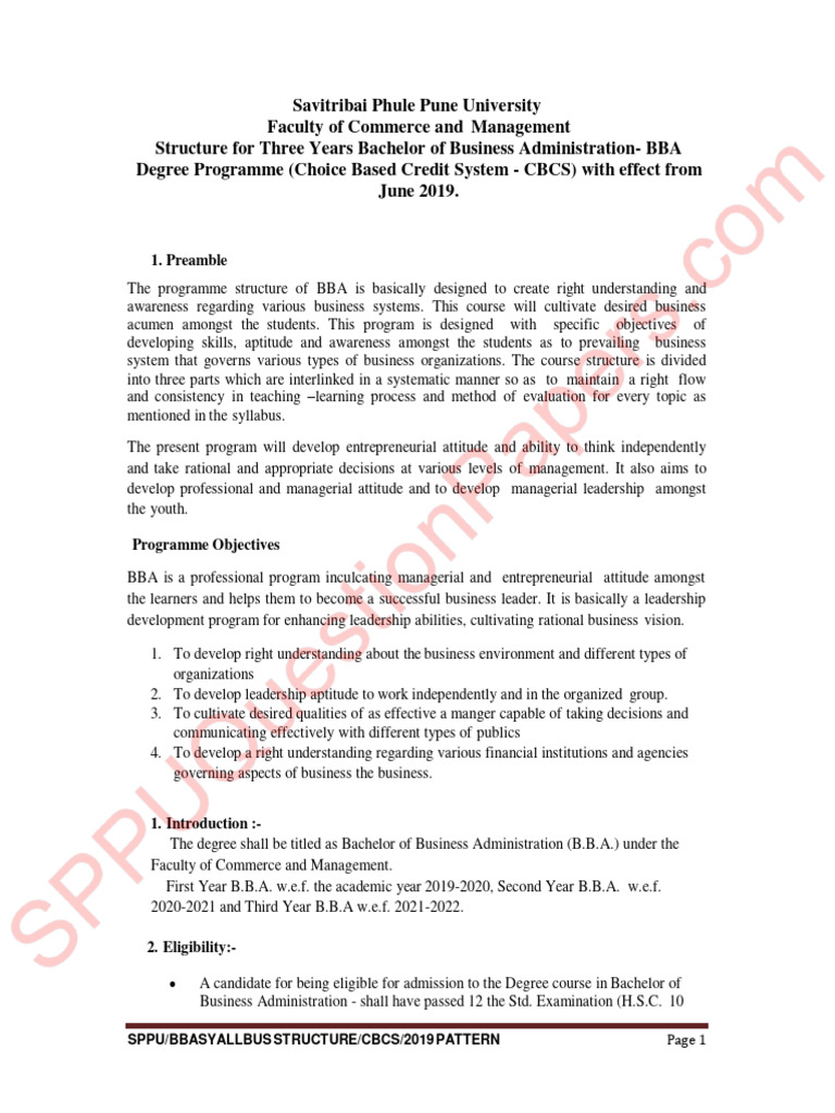 Commerce - Bba - Bba Semester I Cbcs 2019 Pattern | PDF | Demand | Supply (Economics)