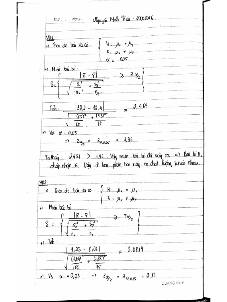 Đáp Án BT So Sánh | PDF