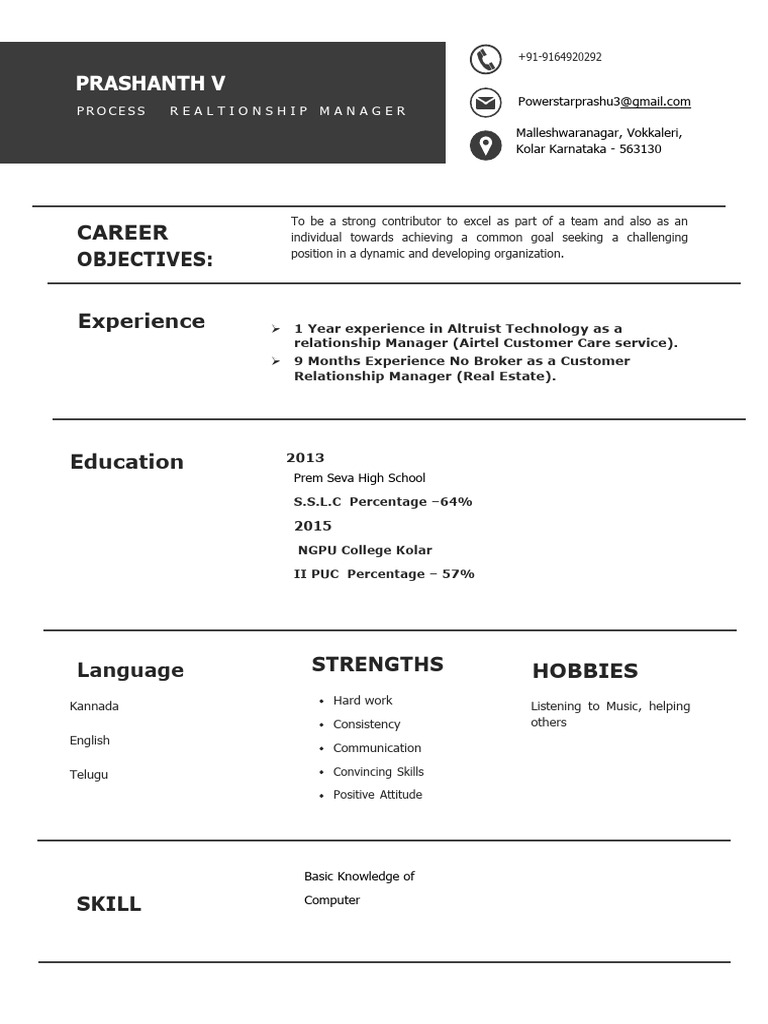 Prashant CV | PDF | Cognition