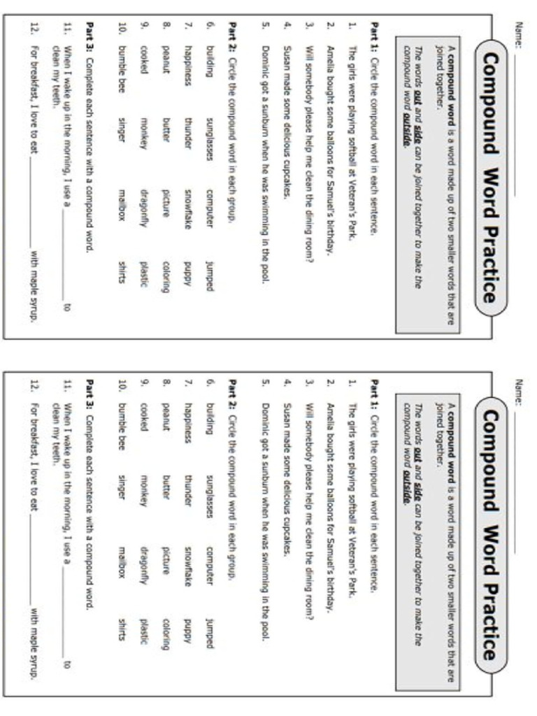 COMPOUND WORD q2 Grade4 | PDF